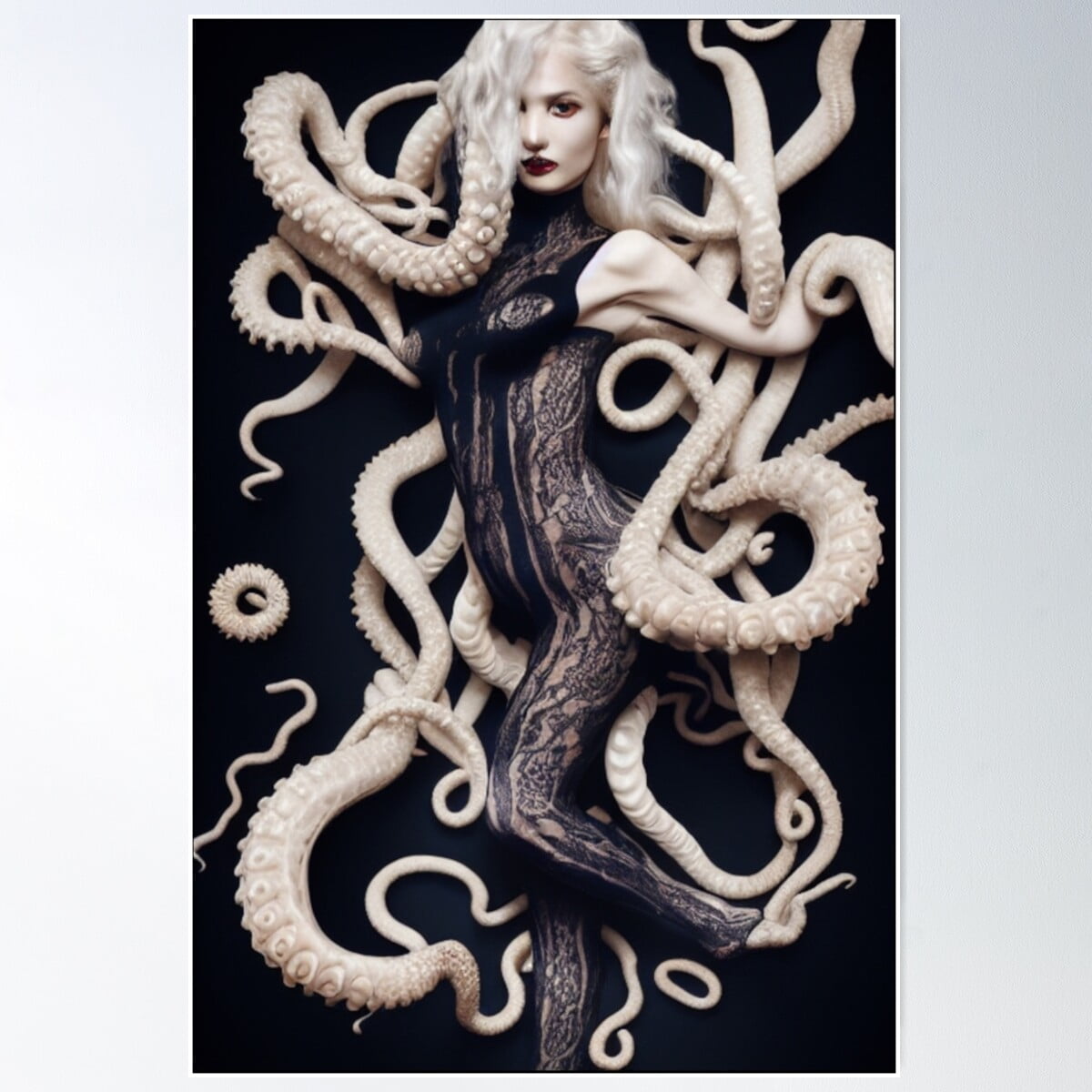 Octopus Witch Tentacle Sea Goddess Poster Wall Art, Modern Wall Decor ...