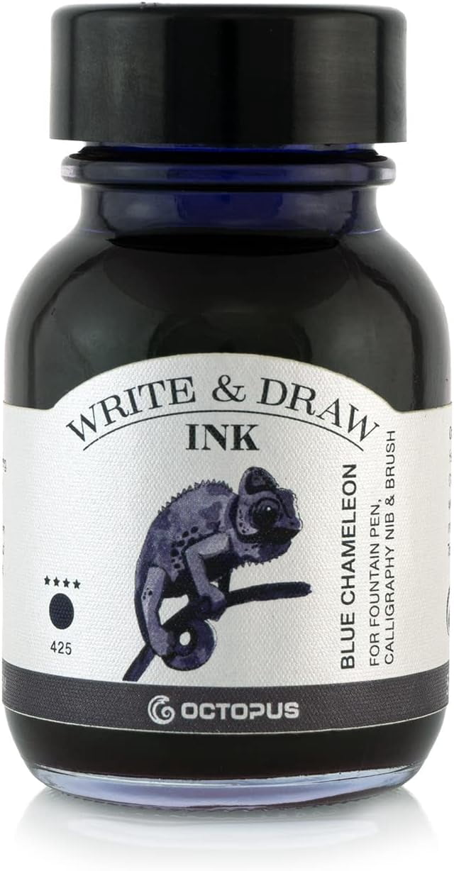 Octopus Write and Draw Ink 425 Blue Chameleon, Waterproof Ink for ...
