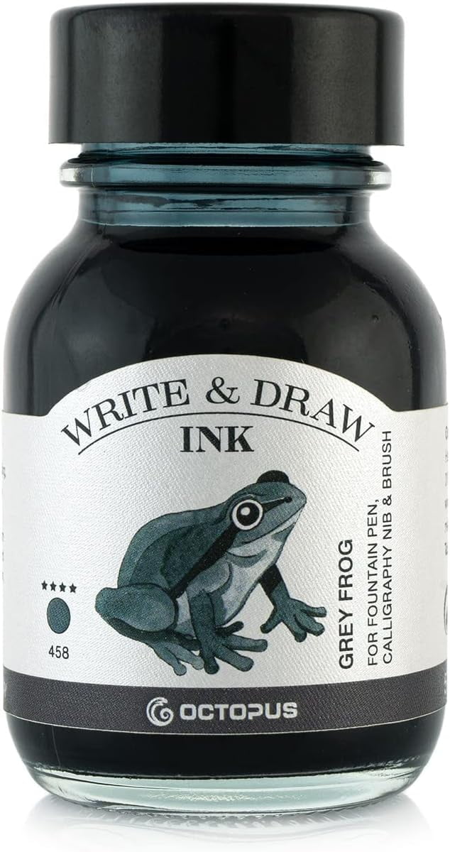 Octopus Write and Draw Ink 458 Grey Frog Waterproof Ink for Writing and ...