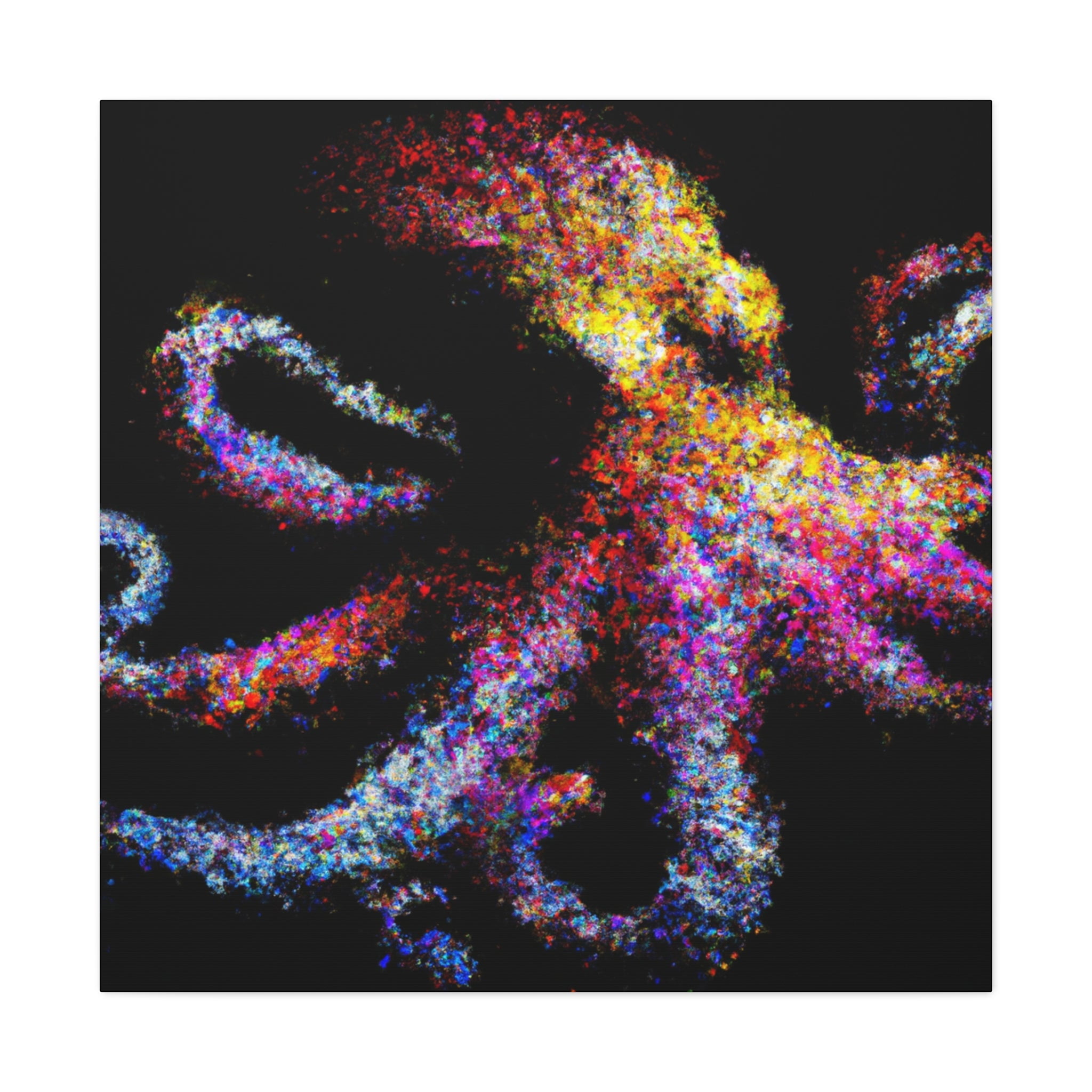 Octopus in Pointillism - Canvas - Walmart.com
