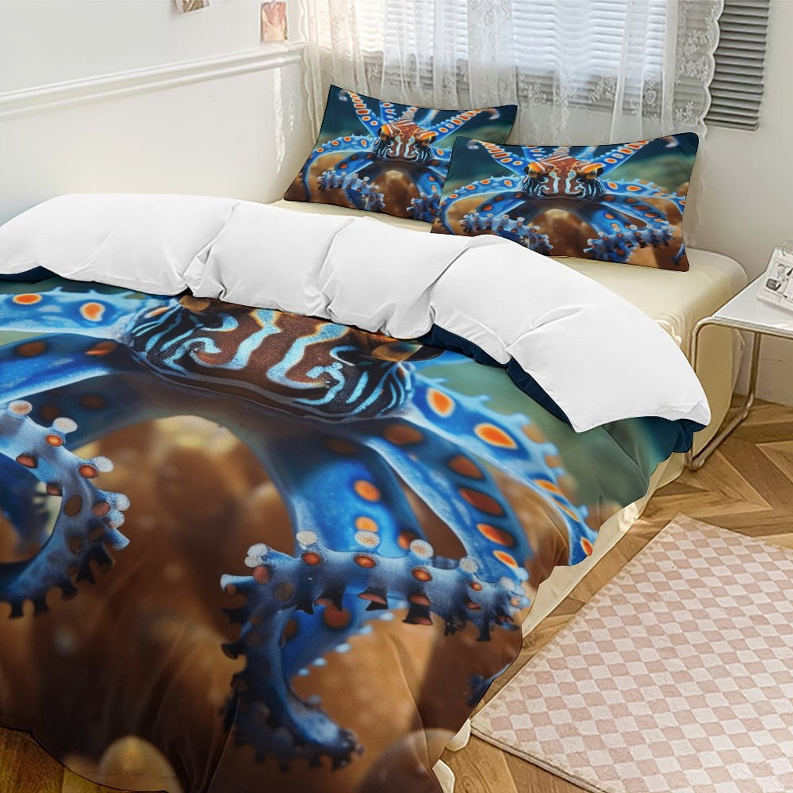 Octopus in The Mysterious Ocean 3D Duvet Cover Set Quilt Cover Theme of ...