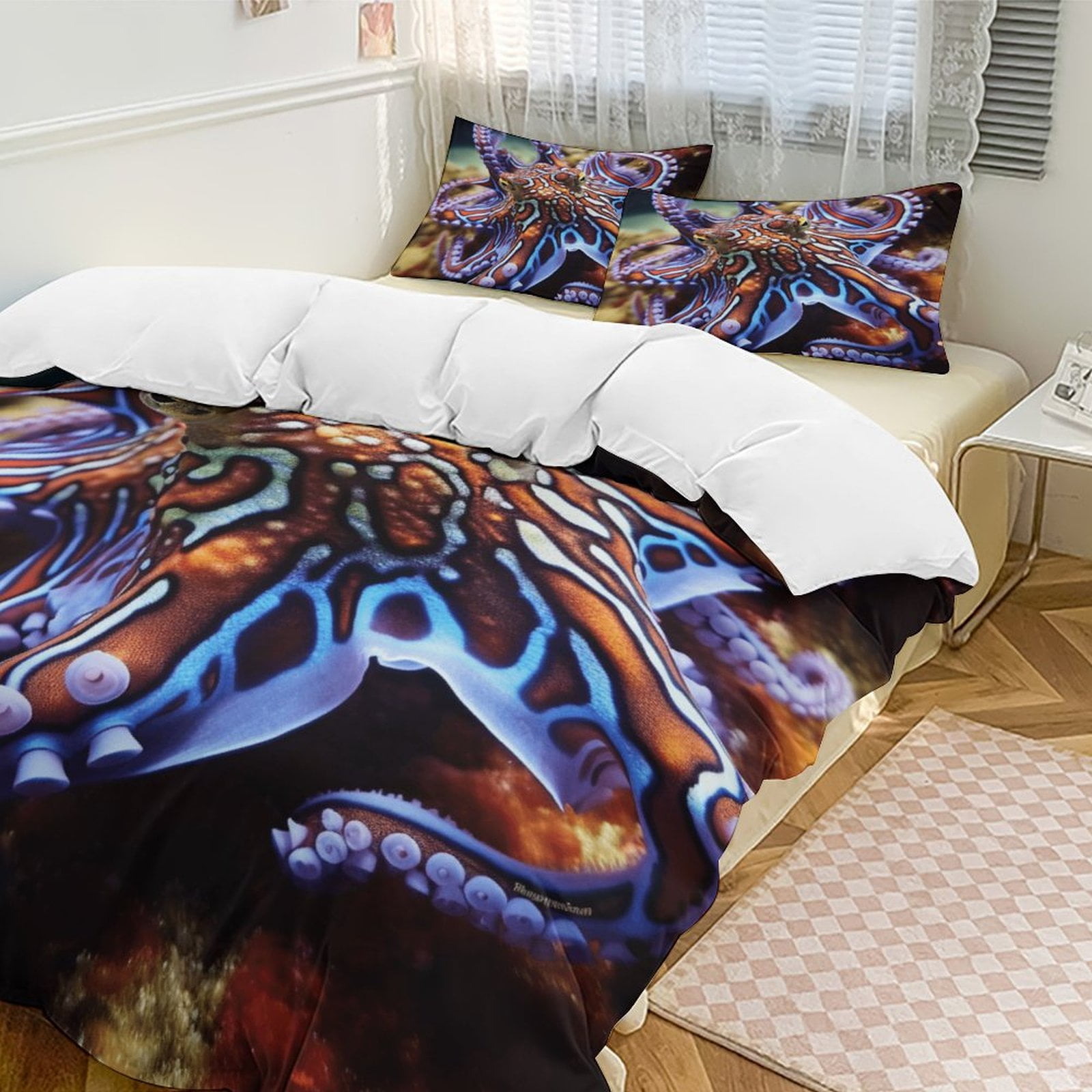 Octopus in The Mysterious Ocean 3D Duvet Cover Set Quilt Cover Theme of ...