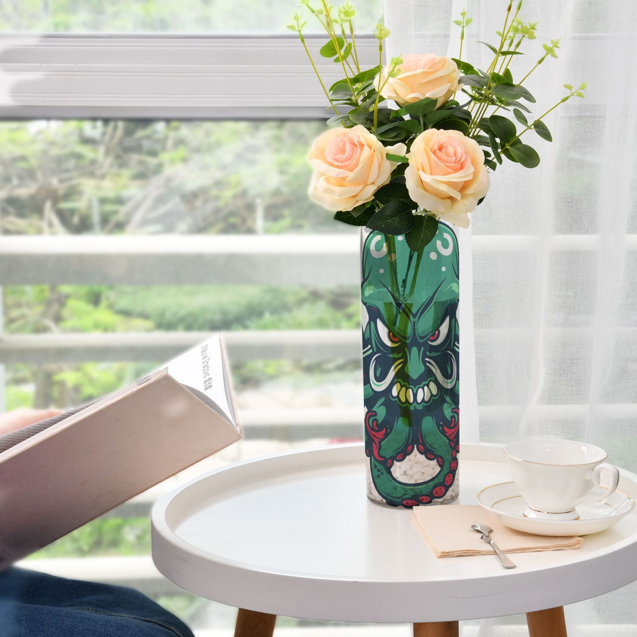 Octopus with Knife Flower Vase 11.8x3.9 inch Vases Clear Non Breakable ...