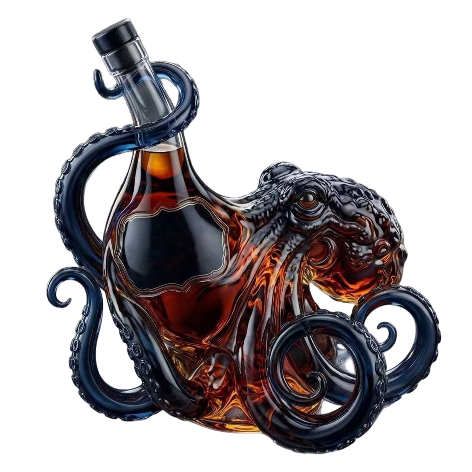Octopuses Whiskey Bottle Commemorative Glass Wine Bottle Glass Whisky ...