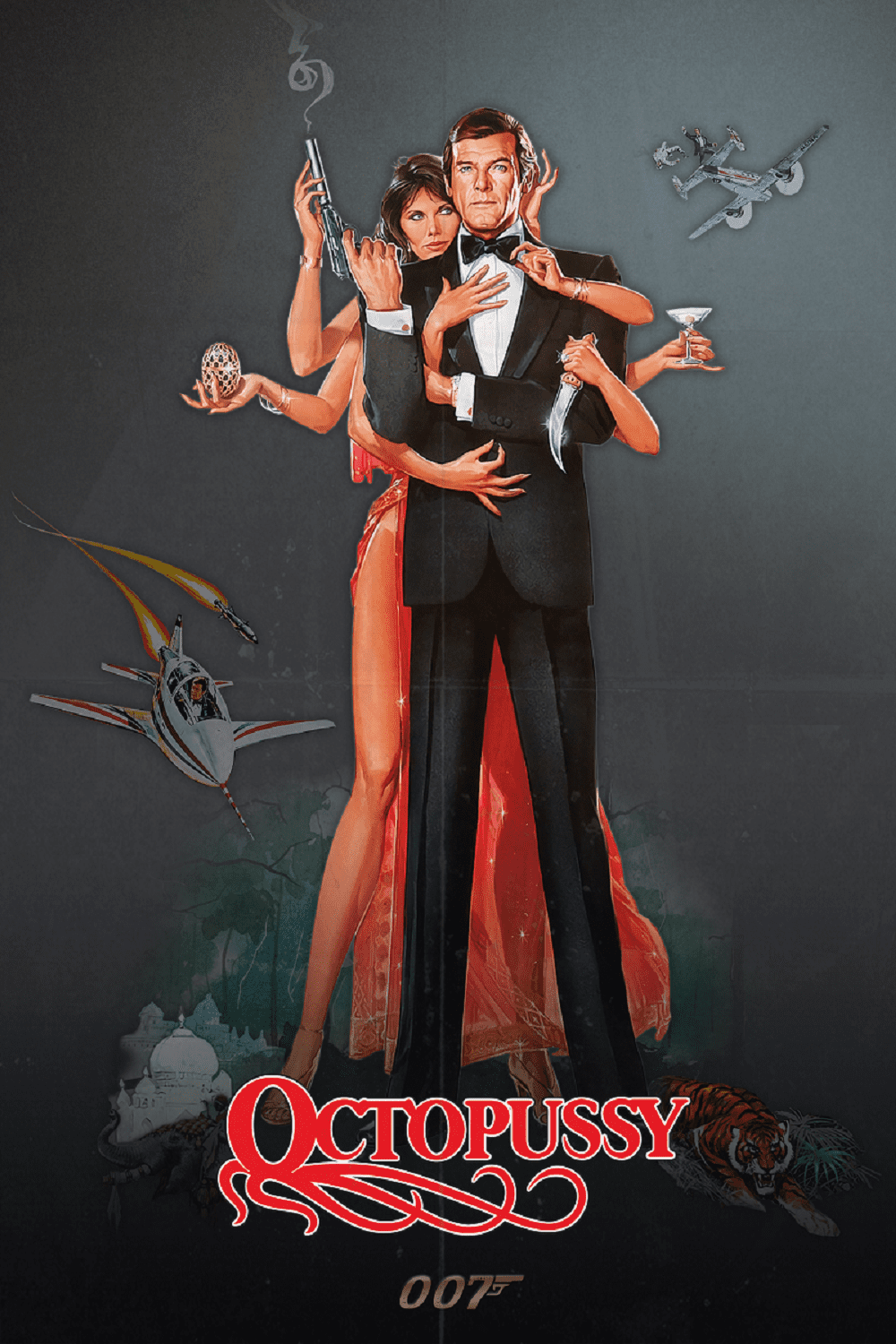 Octopussy 1983 Movie Poster 24x36 James Bond Spy Thriller with Roger Moore & Hig - Walmart.com