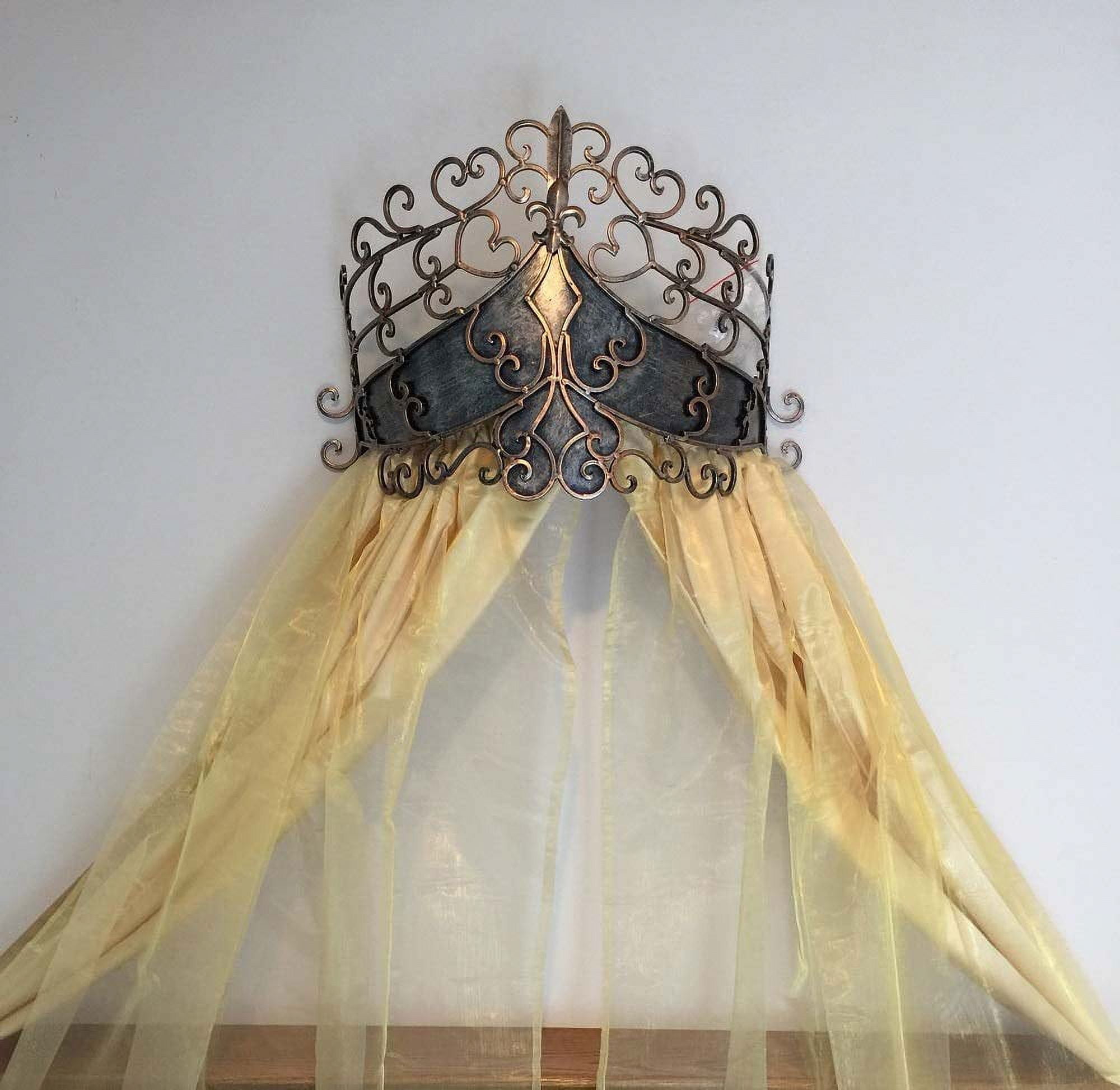 Octorose Metal Wall Teester Bed Crown Hardware Wall Decoration 26x12x16inch Tiara AntiqueGold Walmart