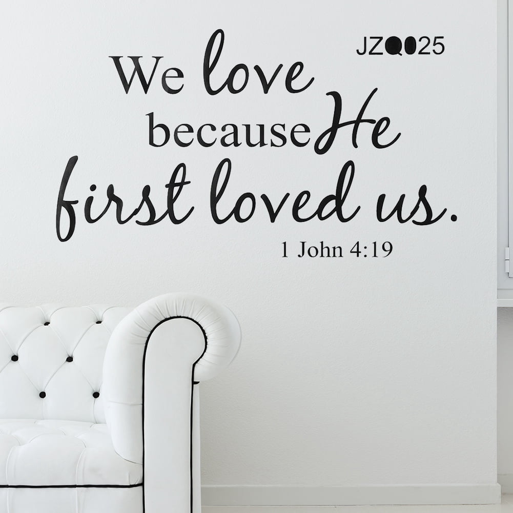 Octpeak Bible Verse Wall Decals Christian Quote PVC Wall Art Stickers ...