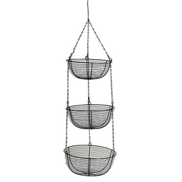 Heavy Duty 3 Tier Hanging Kitchen Bronze Fruit Basket - Vegetable ...