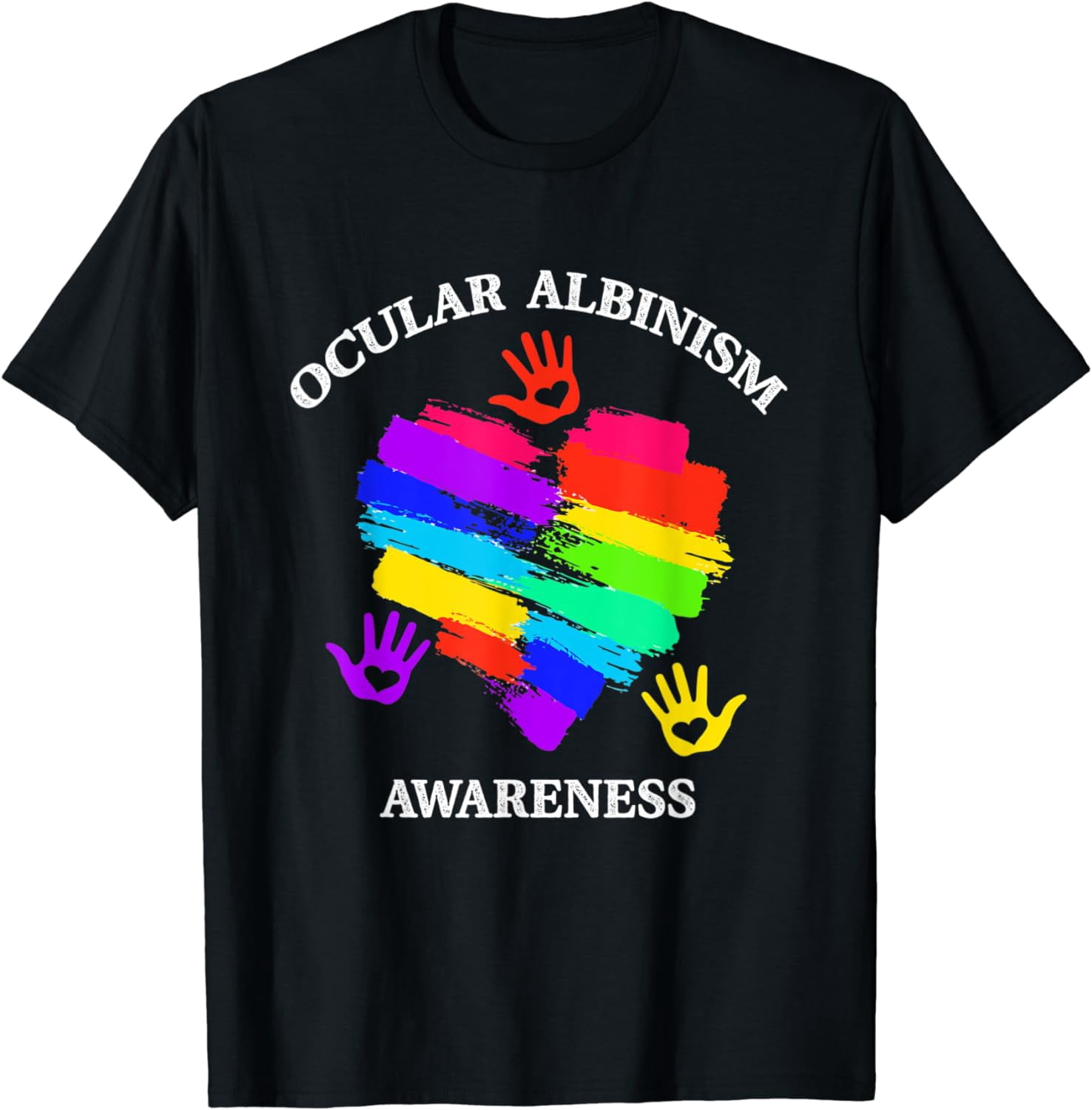 Ocular Albinism Awareness Funny Wear Rainbow T-Shirt - Walmart.com