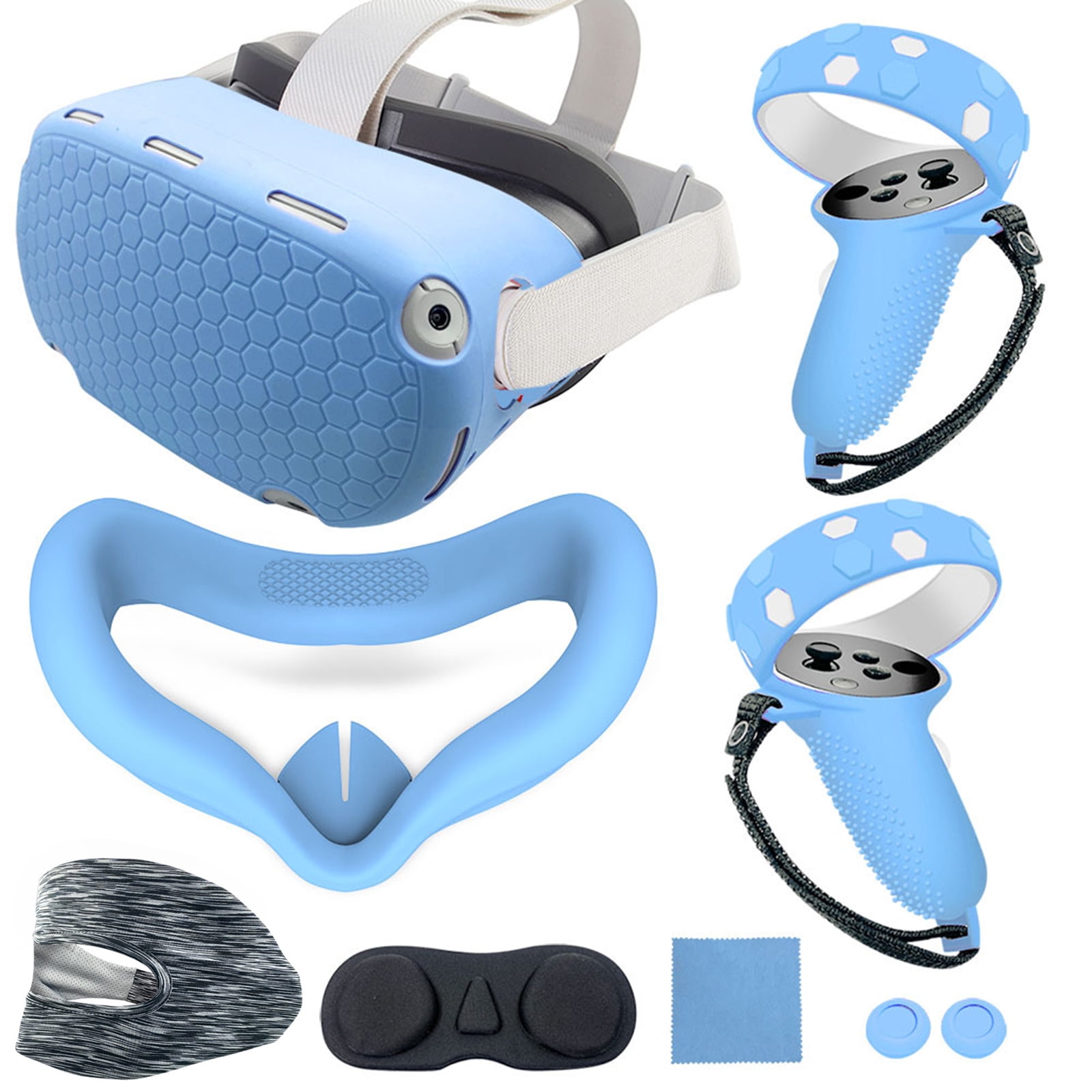 for Oculus Quest 2 Accessories, YiLBX Quest 2 VR Silicone Face Mask, VR ...