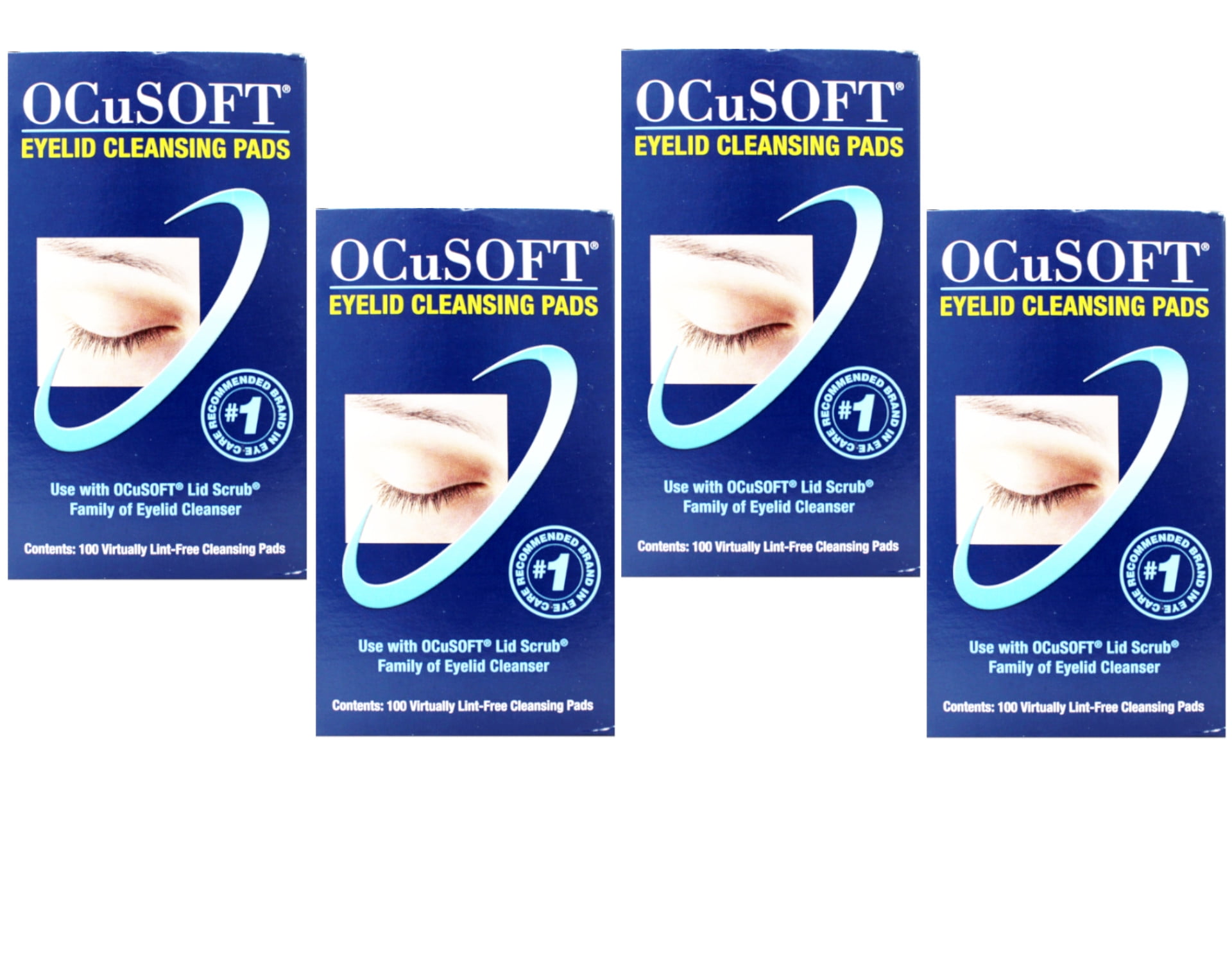 Ocusoft Eye Lid Virtually Line Free Cleansing Pads, 100 Ea, 4 Pack ...