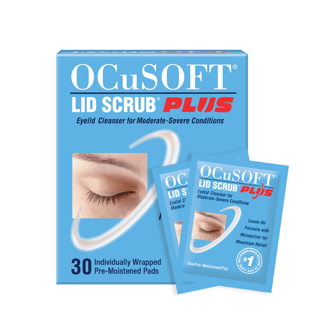 Ocusoft Lid Scrub plus, Pre-moistened Pads, 30 count - Walmart.com