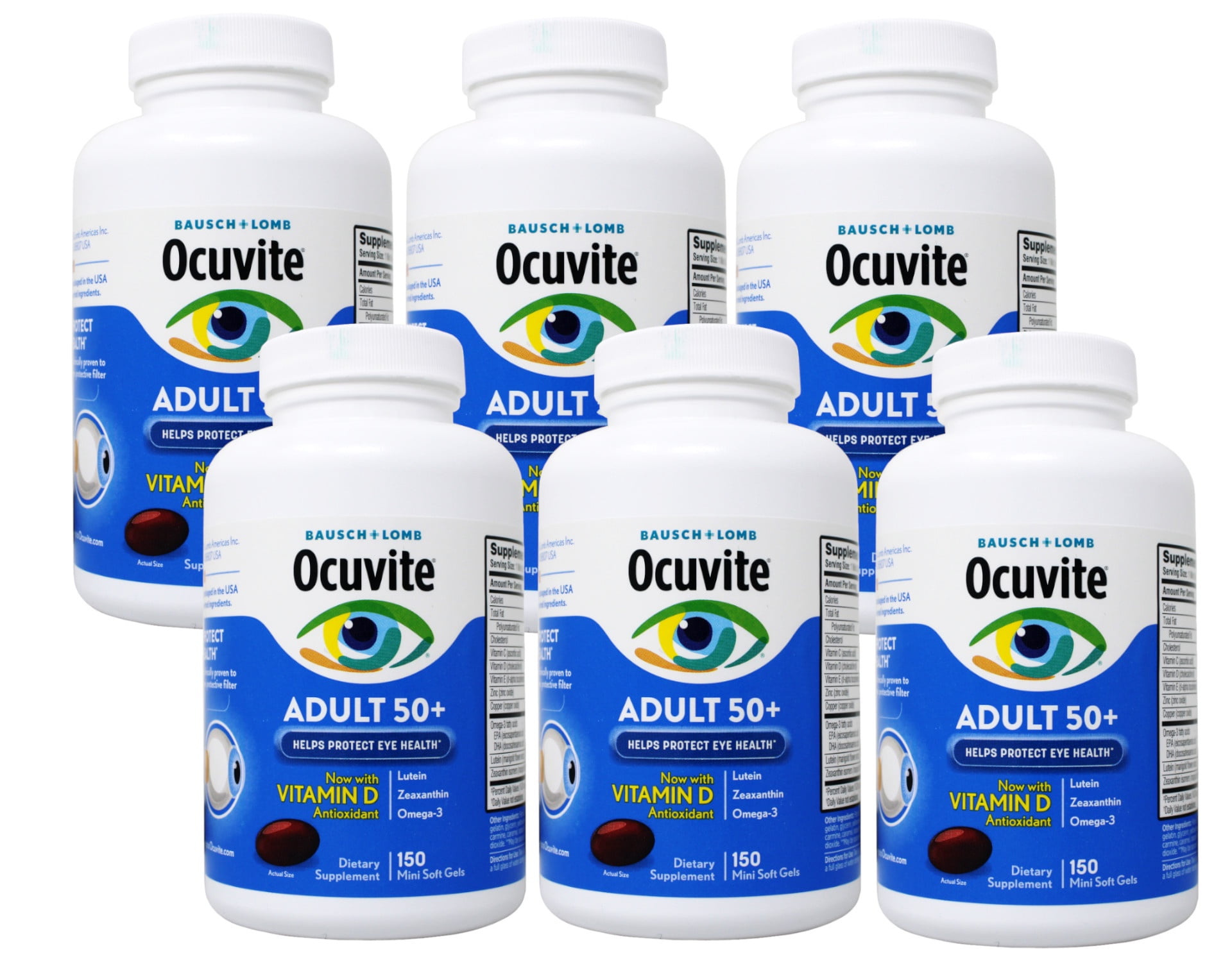 Ocuvite® Adult 50+ Eye Vitamins and Mineral Supplements with Lutein ...