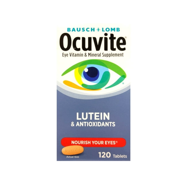 Ocuvite Eye Vitamin & Mineral Supplement Tablets, Lutein & Antioxidants ...
