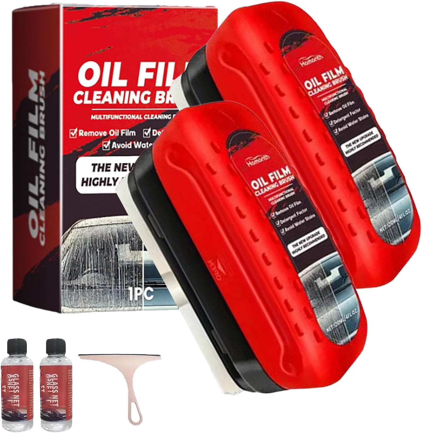Odalit Automotive Oil Film Cleaner Brush, Glass Cleaning Board for ...
