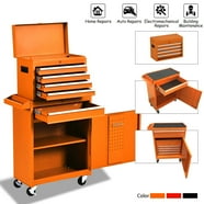 5-Drawer Mobile Mechanic Tool Chest, Rolling Cabinet with Lock ...