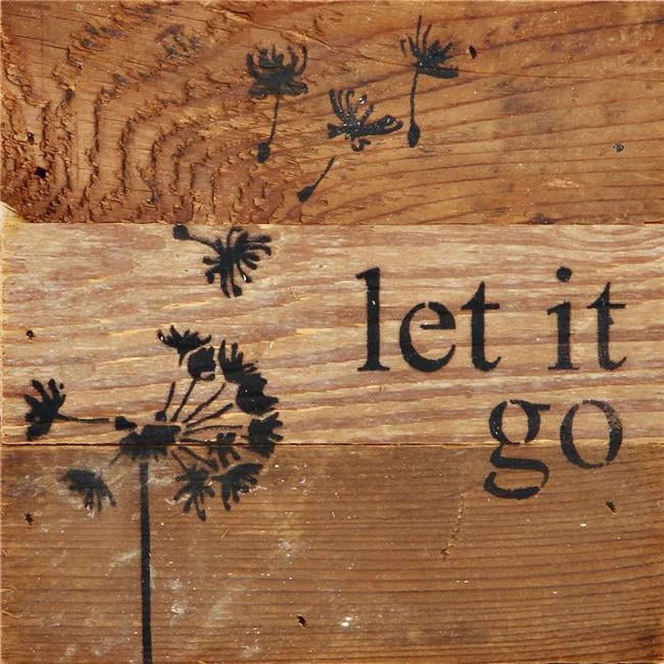 Odash 06LET-NR 6 x 6 in. Let It Go Reclaimed Wood Wall Decor Sign ...