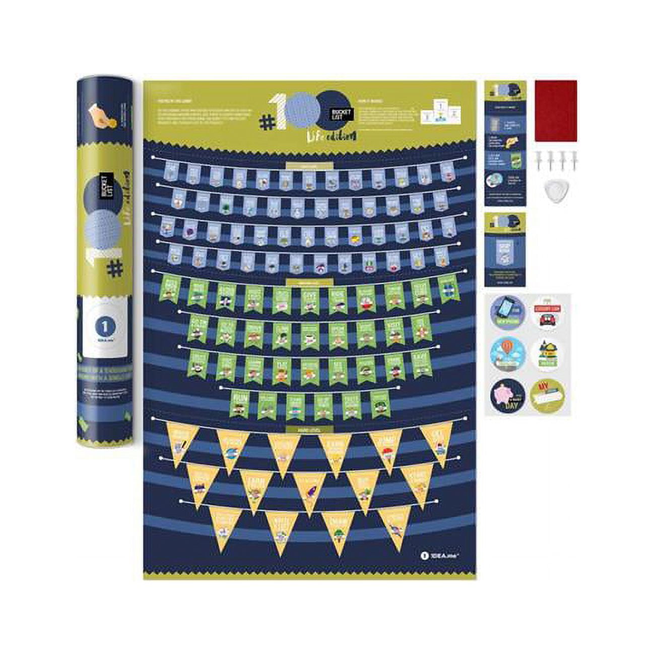 Odash 100Den 60 x 40 cm 100 Bucketlist Life Edition Scratch Poster ...