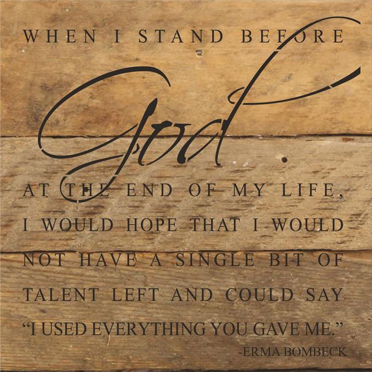 Odash 28GOD-NR 28 x 28 in. When I Stand Before God Reclaimed Wood Wall ...