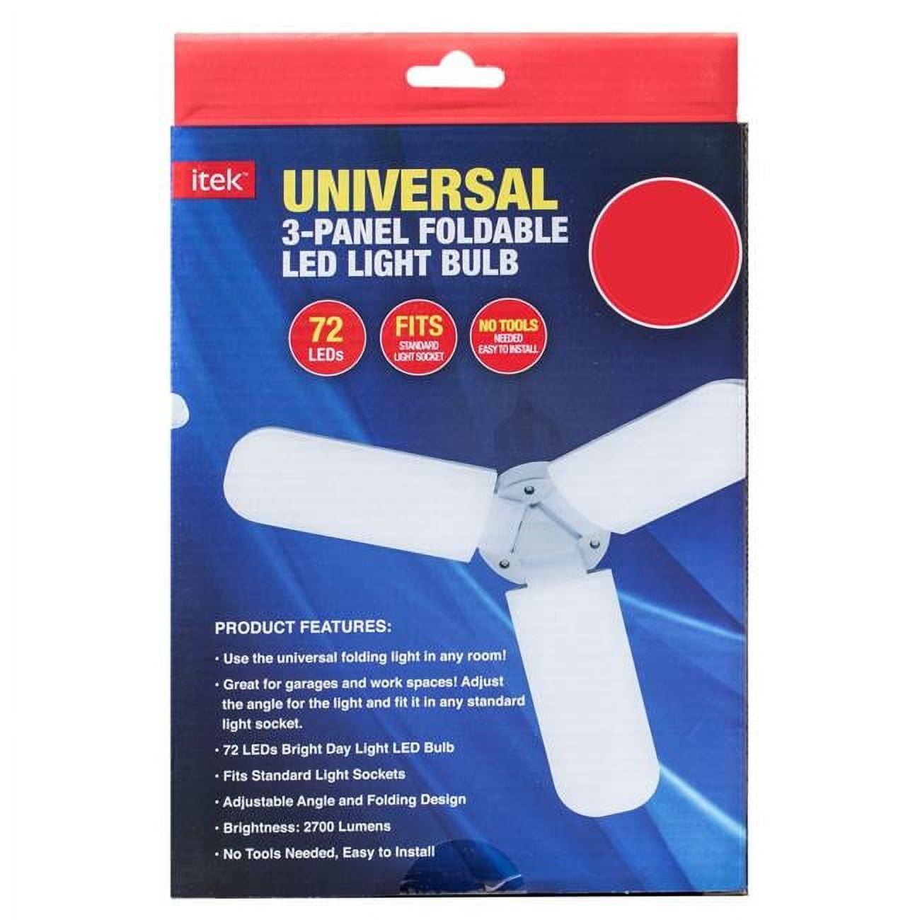 Odash FLLB-12-1929 7.5 x 24 cm Universal 3-Panel Foldable LED Light ...