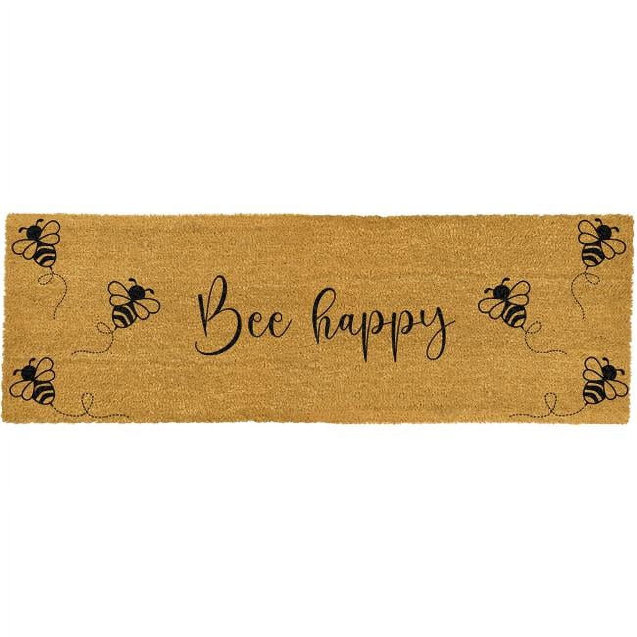 Odash LONG-BEEHAPPY Bee Happy Bee Patio Runner Doormat, 48 x 16 in ...