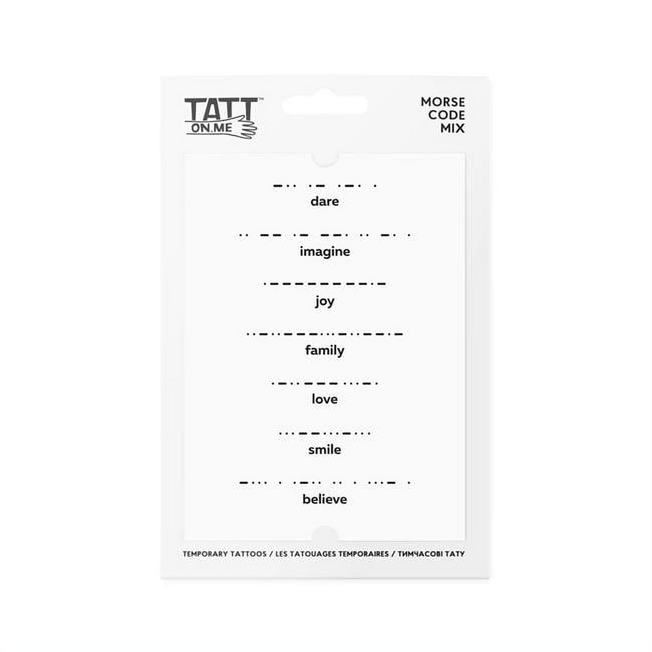 Odash TMMorseCode Morse Code Mix Tattoo Set - Walmart.com