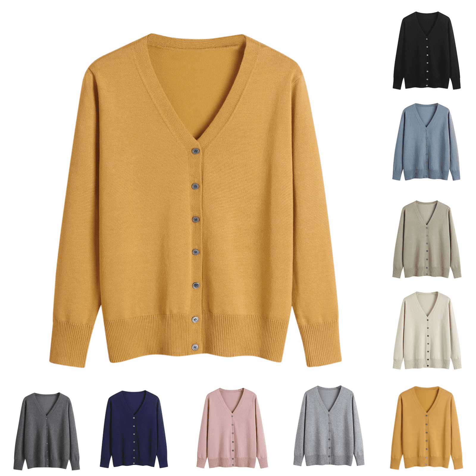 Odbmxy Sweaters for Women Plus Size Long Sleeve Cardigan Sweaters for ...