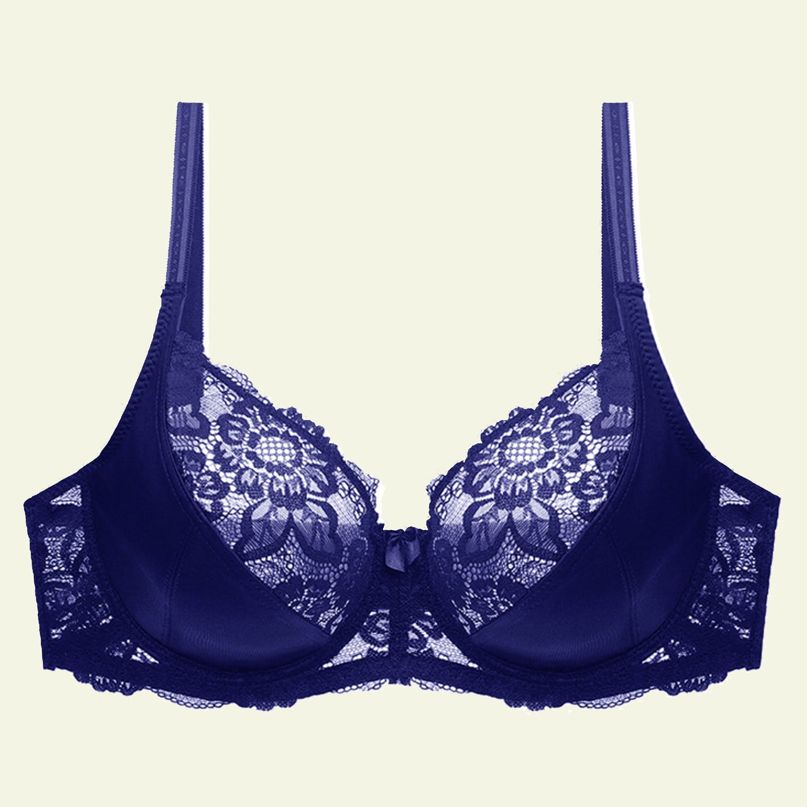 Odbmxy Womens Bras Push-Upwire Lace Ladies Bras Blue Adjustable Support ...