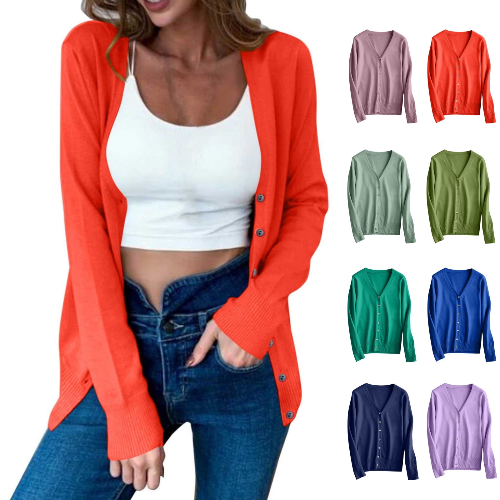 Odbmxy Womens Oversized Sweater Long Sleeve Women Cardigan Sweater ...