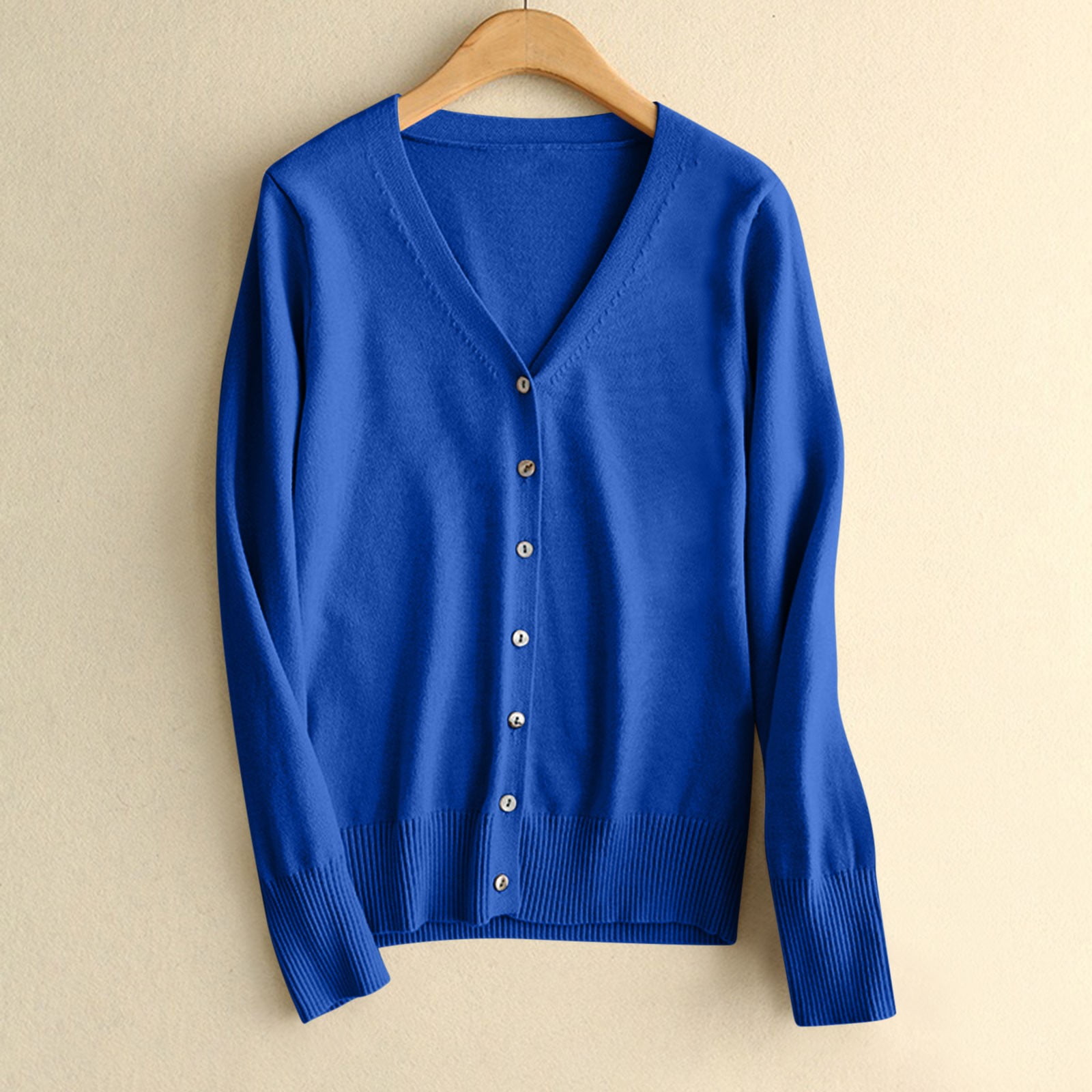 Odbmxy Womens Plus Size Sweaters V Neck Long Sleeve Womens Sweaters Cardigan Casual Button Up