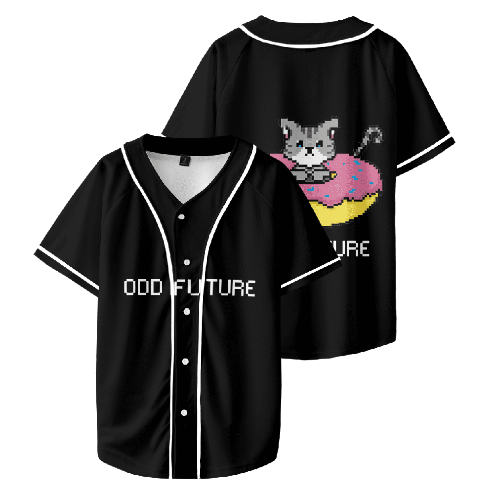 Odd Future Mens Jersey Button Down Shirts Short Sleeve Sports Unifo ...