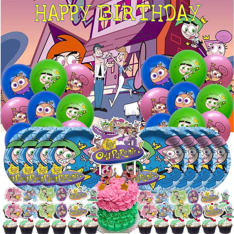 Odd Parents Party Supplies Plates Decorations Birthday Cake Topper ...