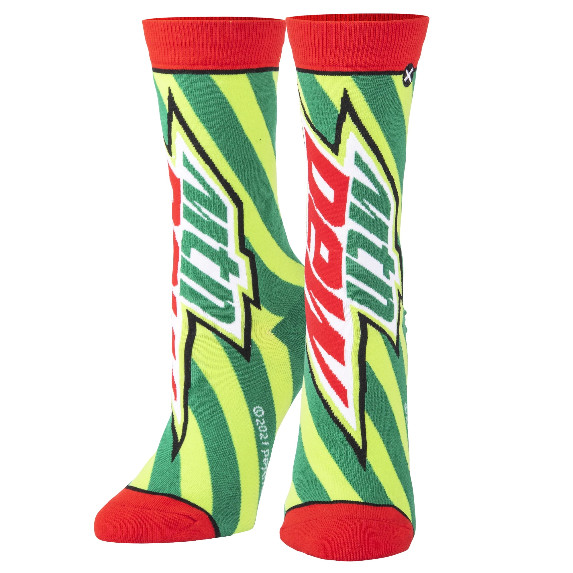 Odd Sox, Just Dew It, Mt Dew Soda Logo, Fun Cute Socks for Women, 5-10 ...