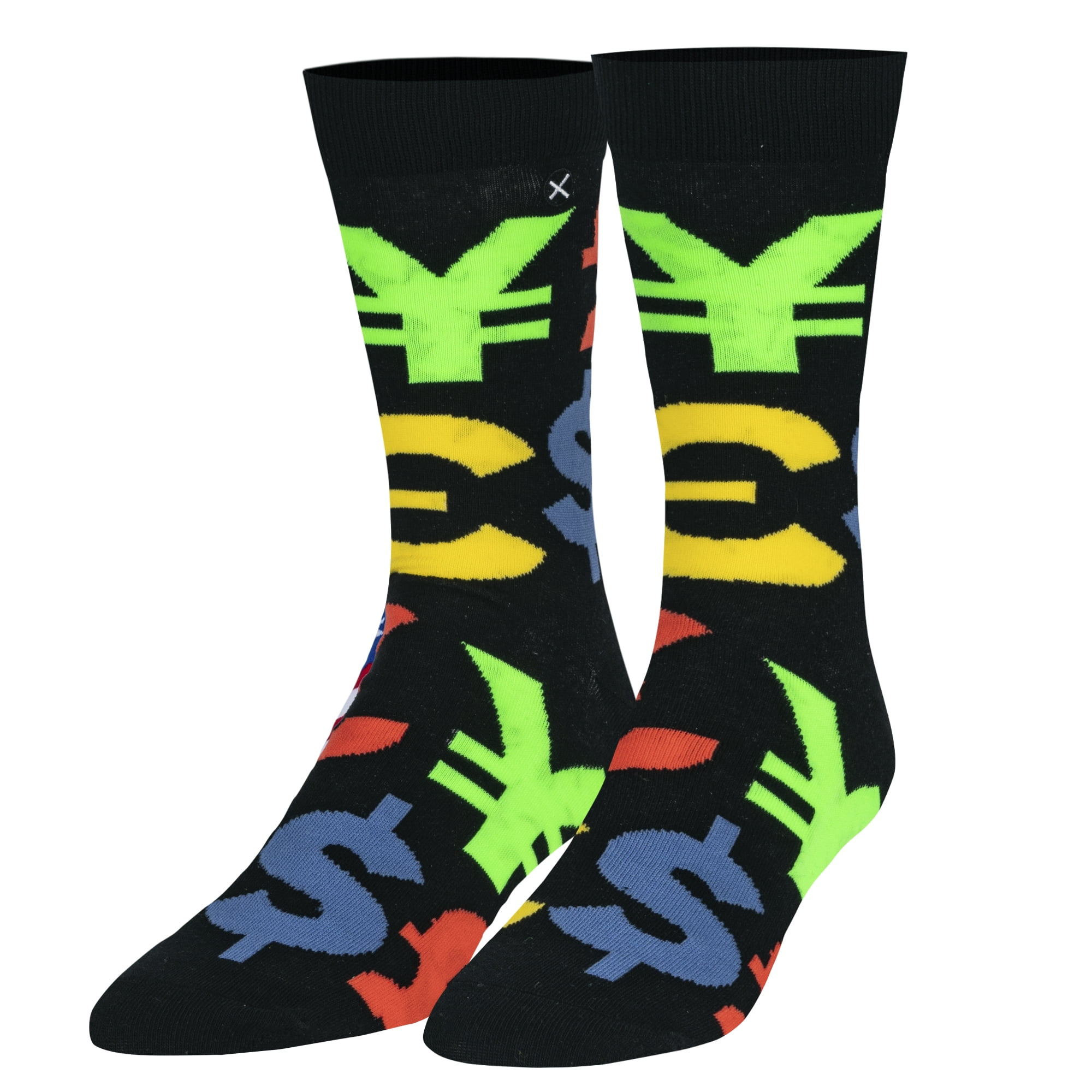 ODD SOX, Money, Dollar Sign, Fun Graphic Print Crew Socks for Men ...