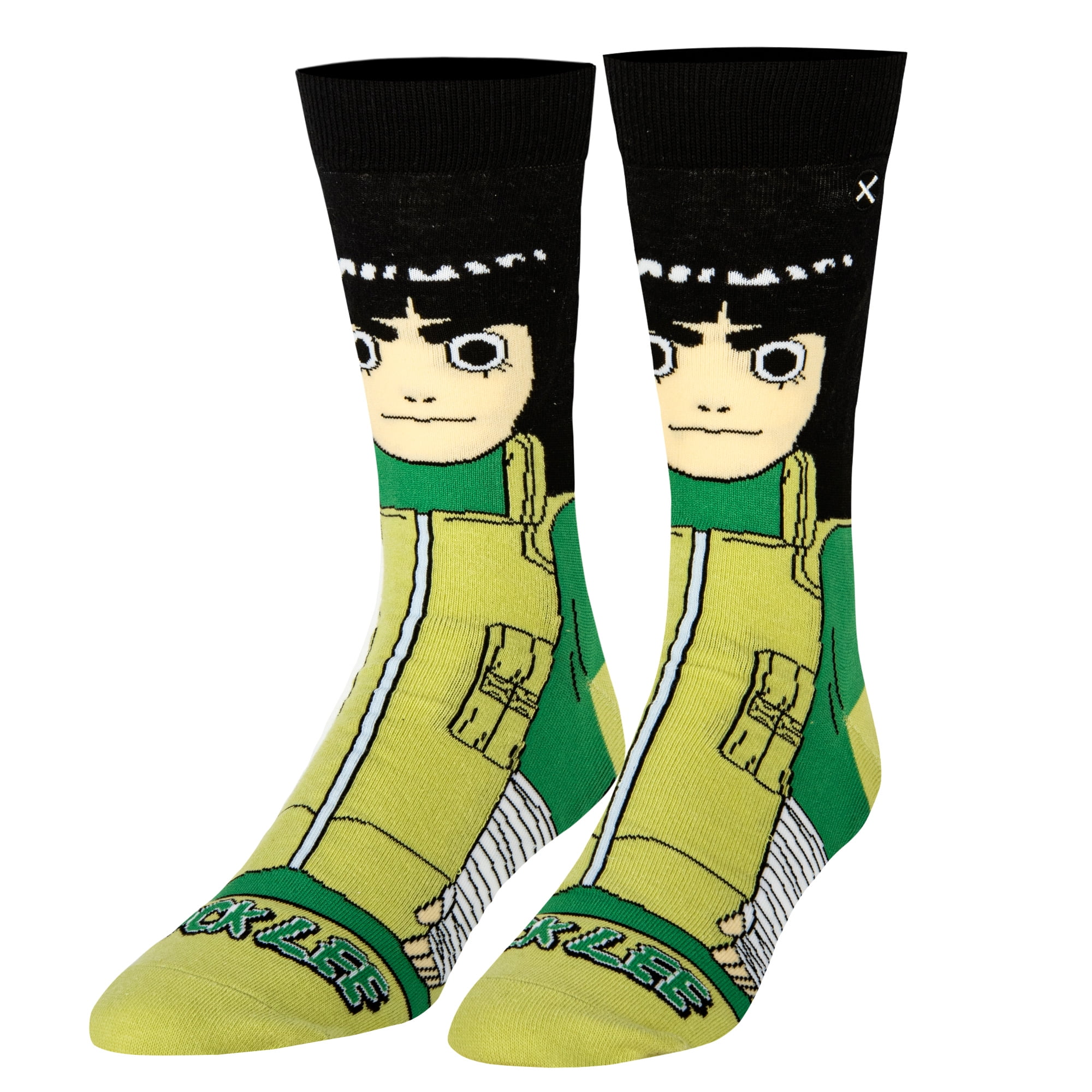 ODD SOX Rock Lee Officially Licensed Naruto Shippuden Crew Socks Size ...