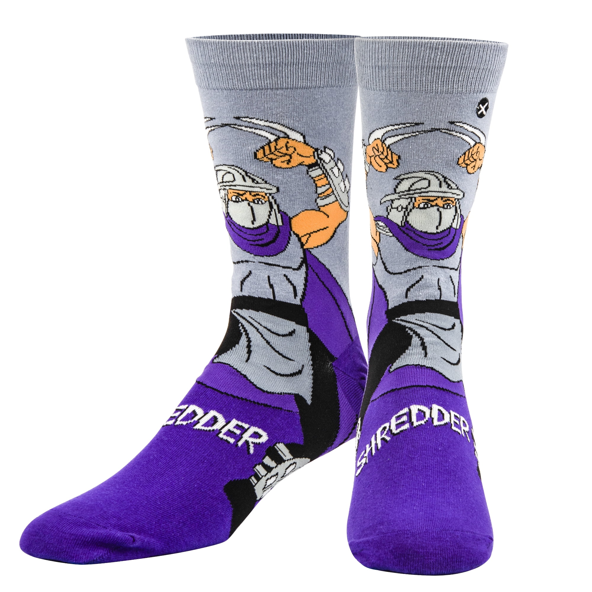 ODD SOX, Nickelodeon TMNT Cartoon Socks, Shredder, Fun Novelty Men's ...