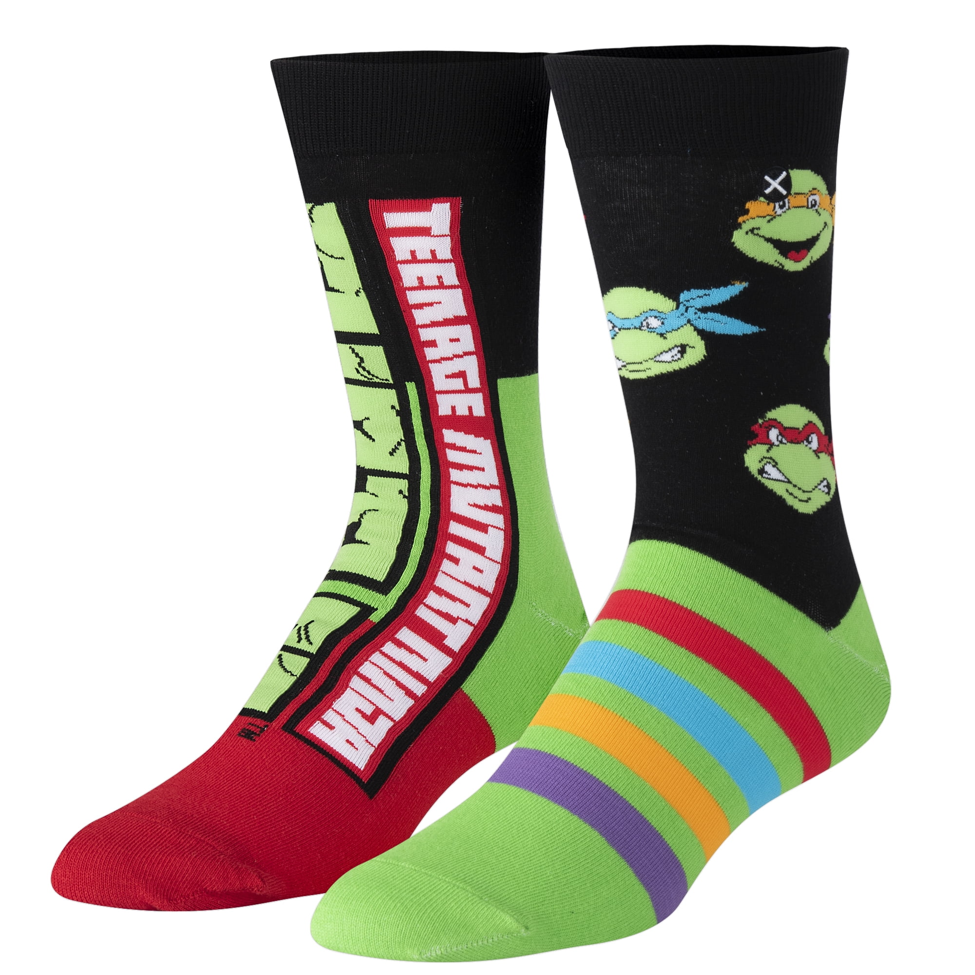Odd Sox Official TMNT Leo, Donatello, Raphael, & Mickey Fun 80s Crew ...