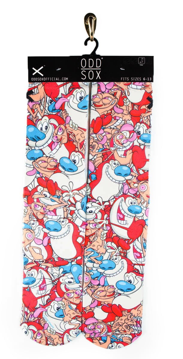 Odd Sox Ren and Stimpy Nickelodeon Adult Socks Size 6-13 - Walmart.com