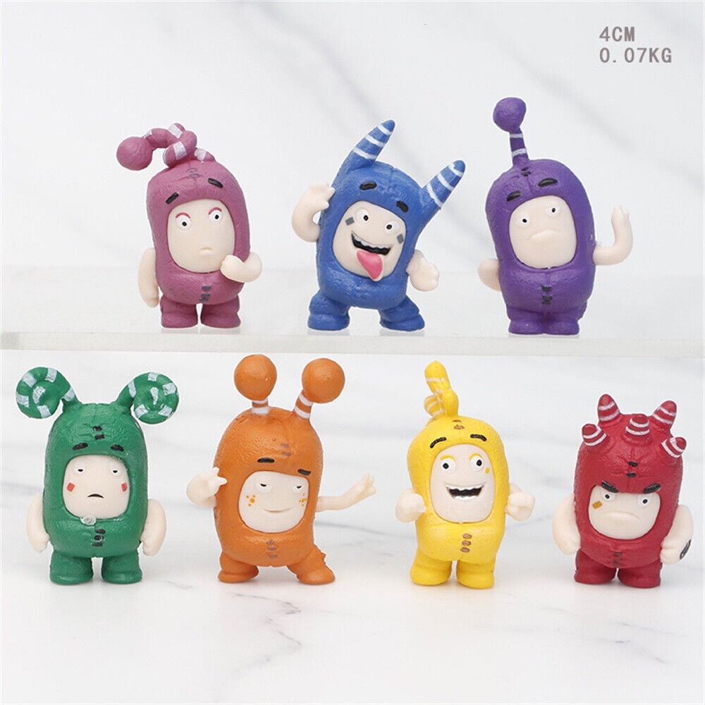 Oddbods 7pcs Mini 4cm PVC Figures Oddbod Movable Doll Gift Kids Toy ...
