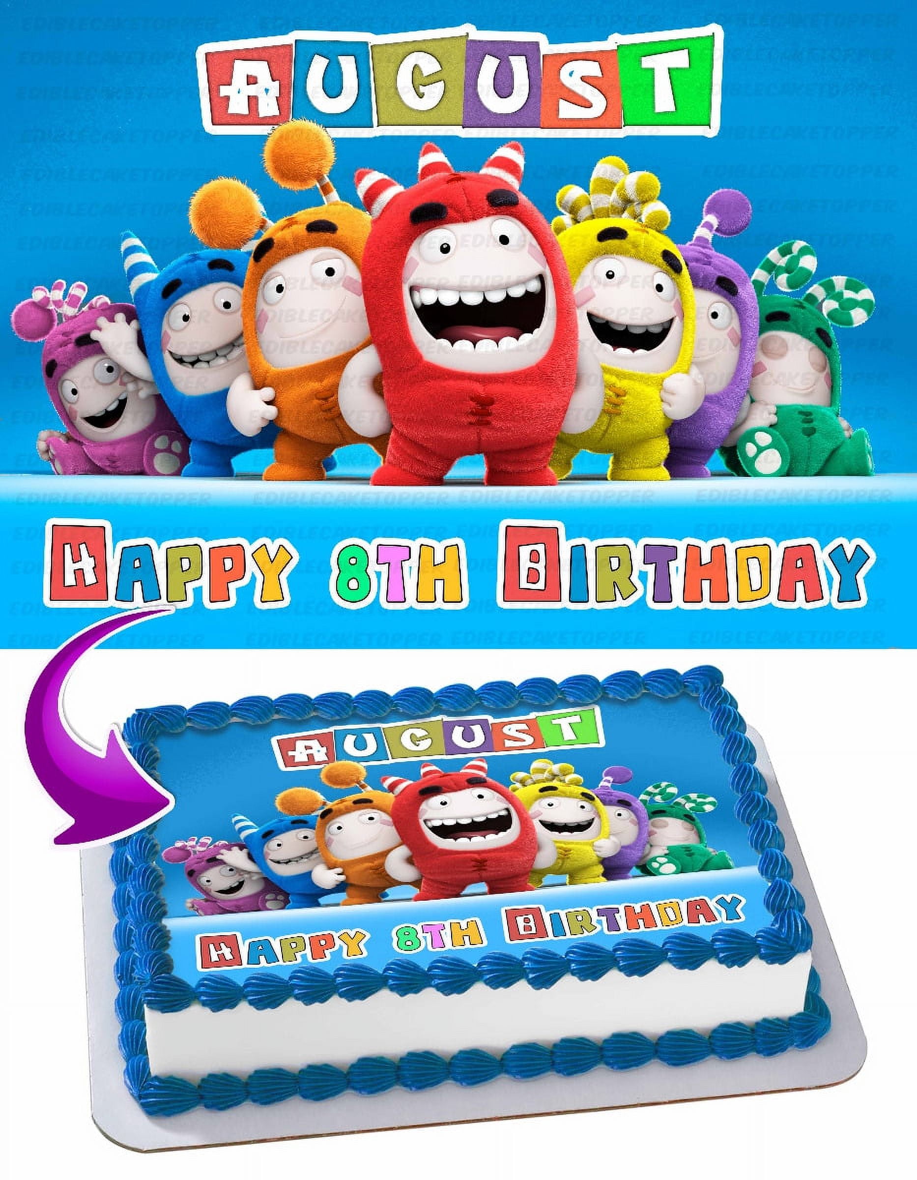 Oddbods - Edible Cake Topper - 11.7 x 17.5 Inches 1/2 Sheet rectangular ...