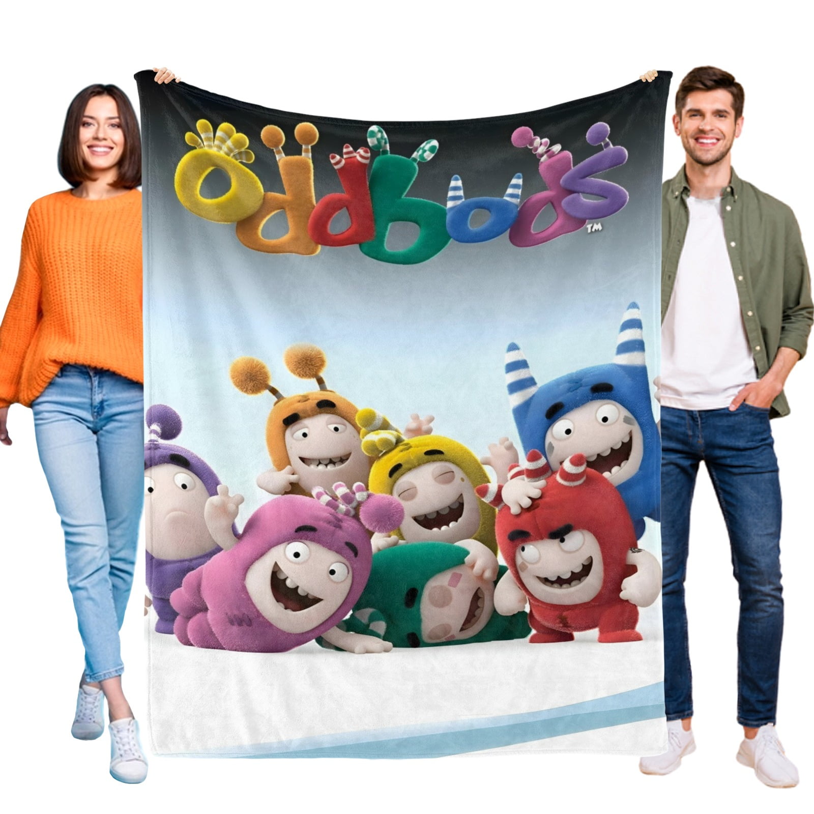 Oddbods Flannel Blanket 39*59 inch Soft And Comfortable With Clear ...