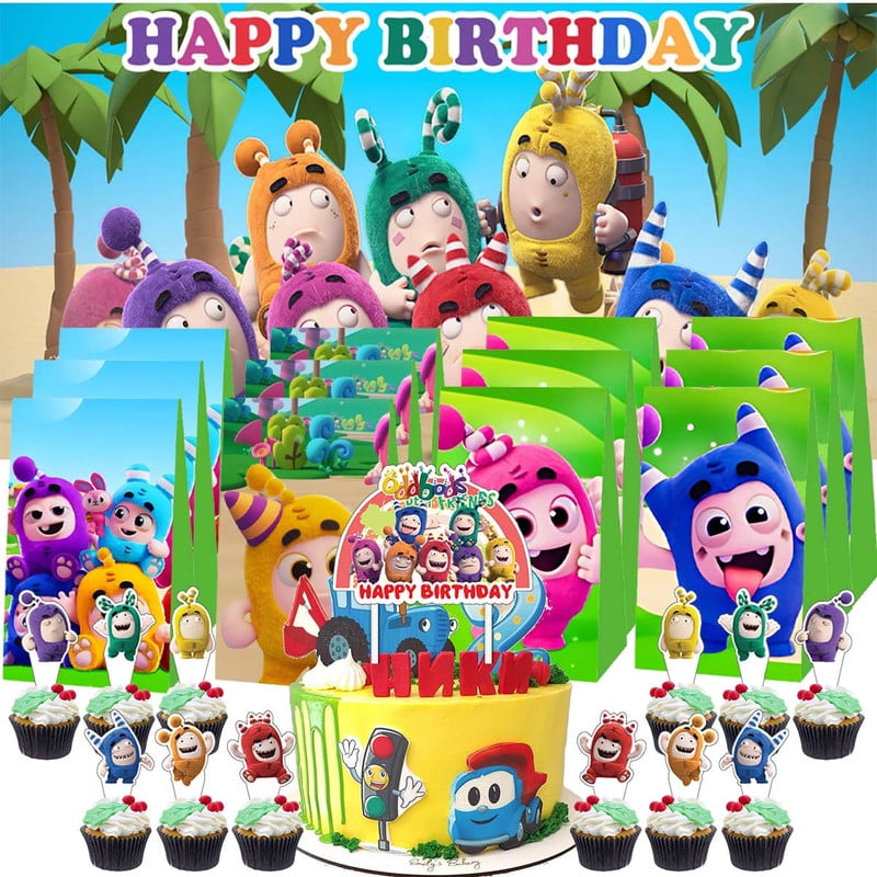Oddbods Treat Bags Candy Decorations Party Favor Supplies Birthday Cake ...