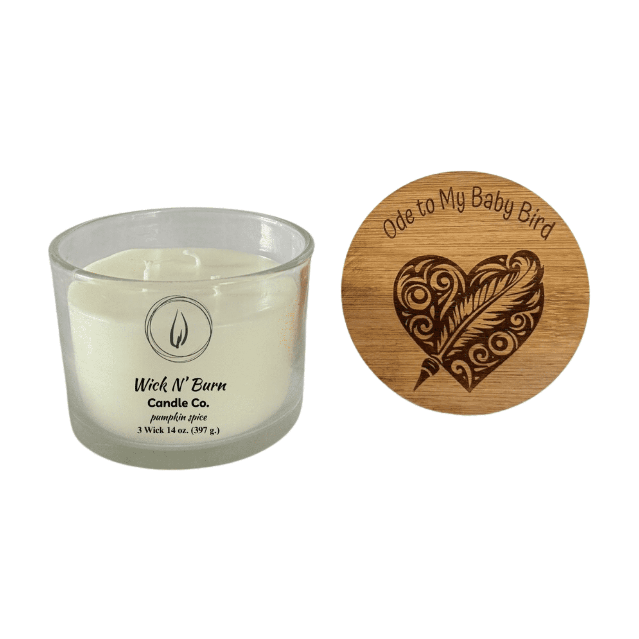 Ode to My Baby Bird Poetry Book Pumpkin Spice Scented 3-Wick Candle, 14 ...