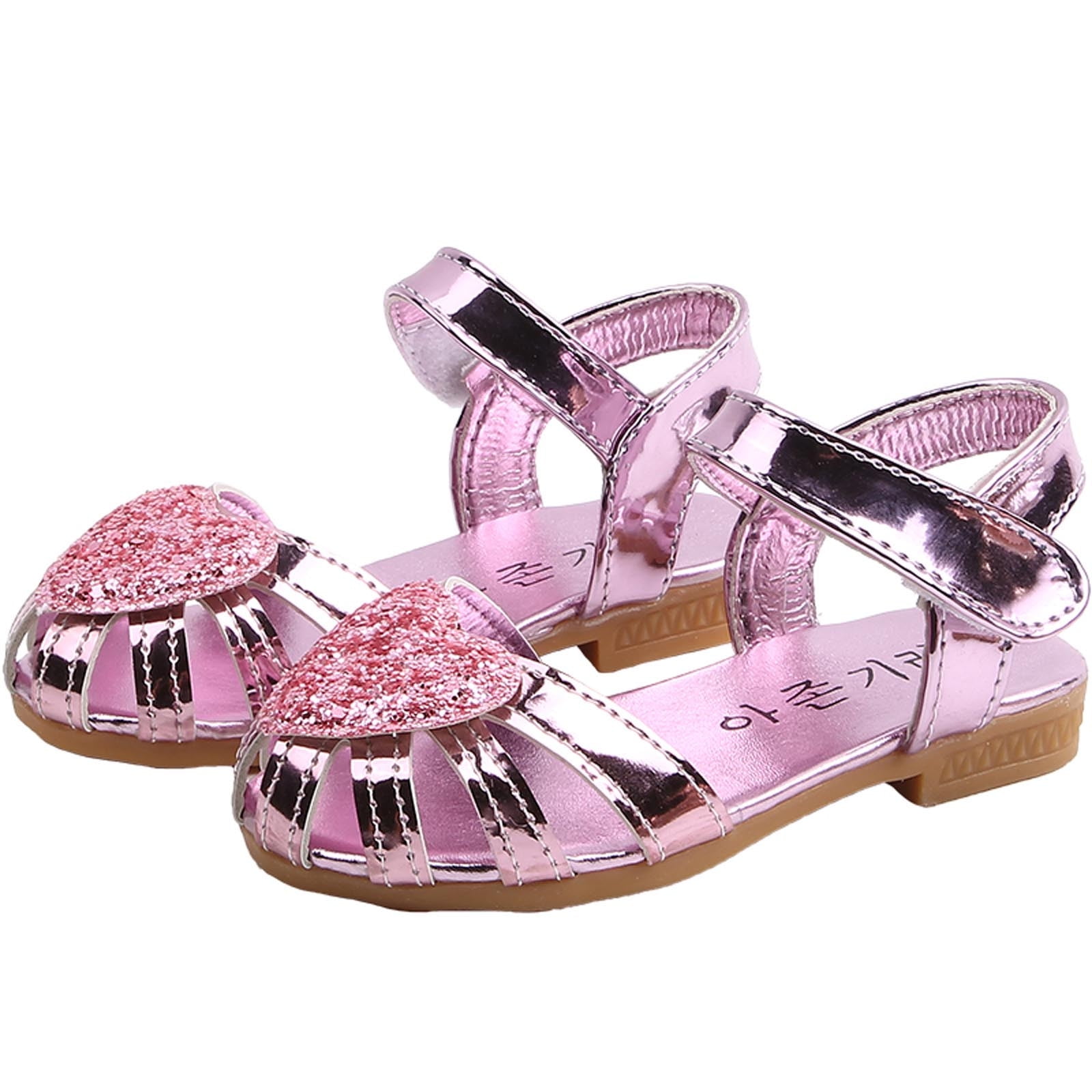 Odeerbi 2025 Girls Sandals Children Kids Girls Sandals Princess Heart ...