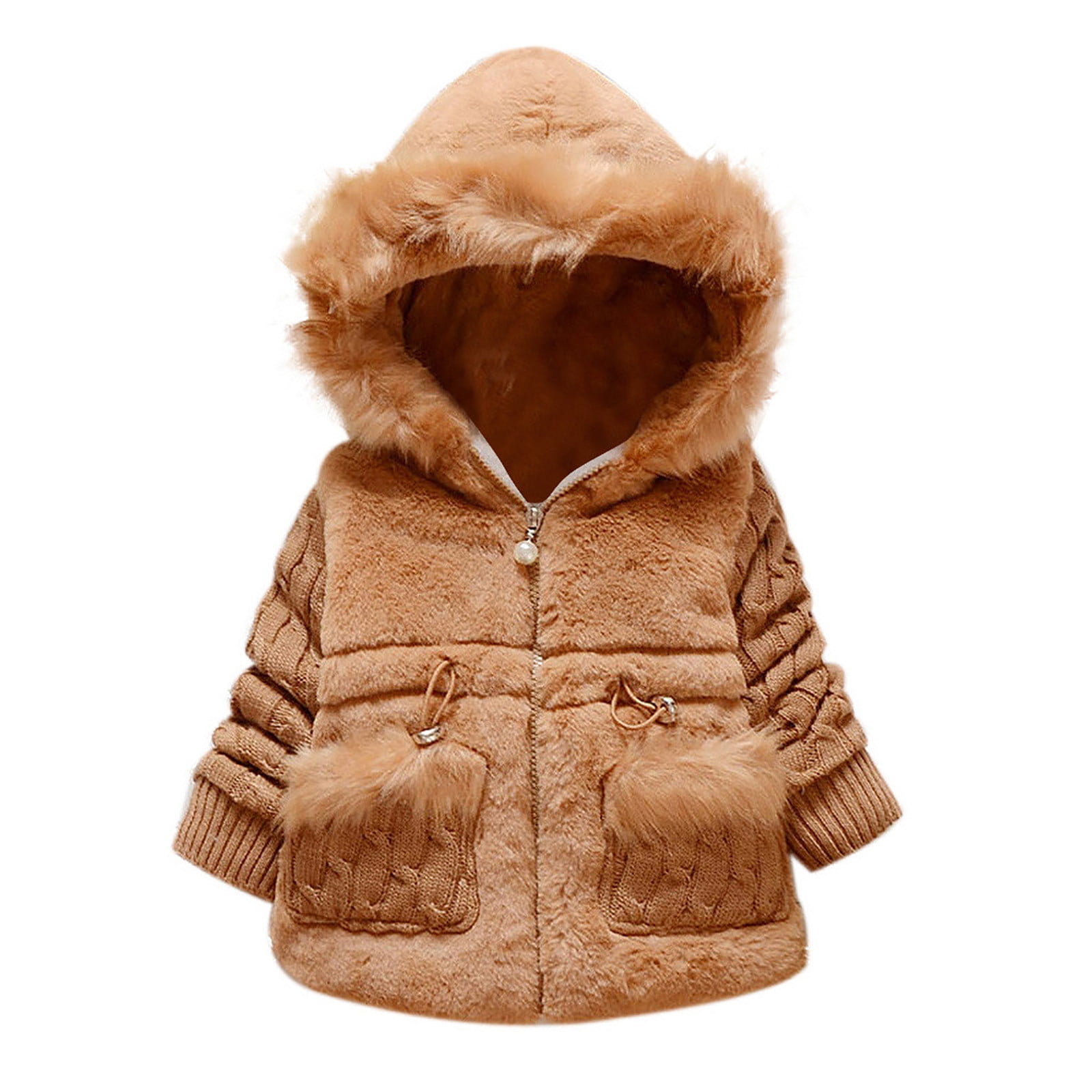 Odeerbi 2025 Toddler Kids Baby Girl Winter Jacket Warm Coat Thick Outwear Hooded Snowsuit ...