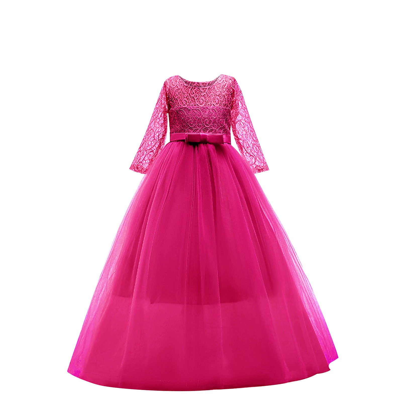 Odeerbi 3-15 Years Teen Girls Tulle Tutu Long Princess Dress Long ...