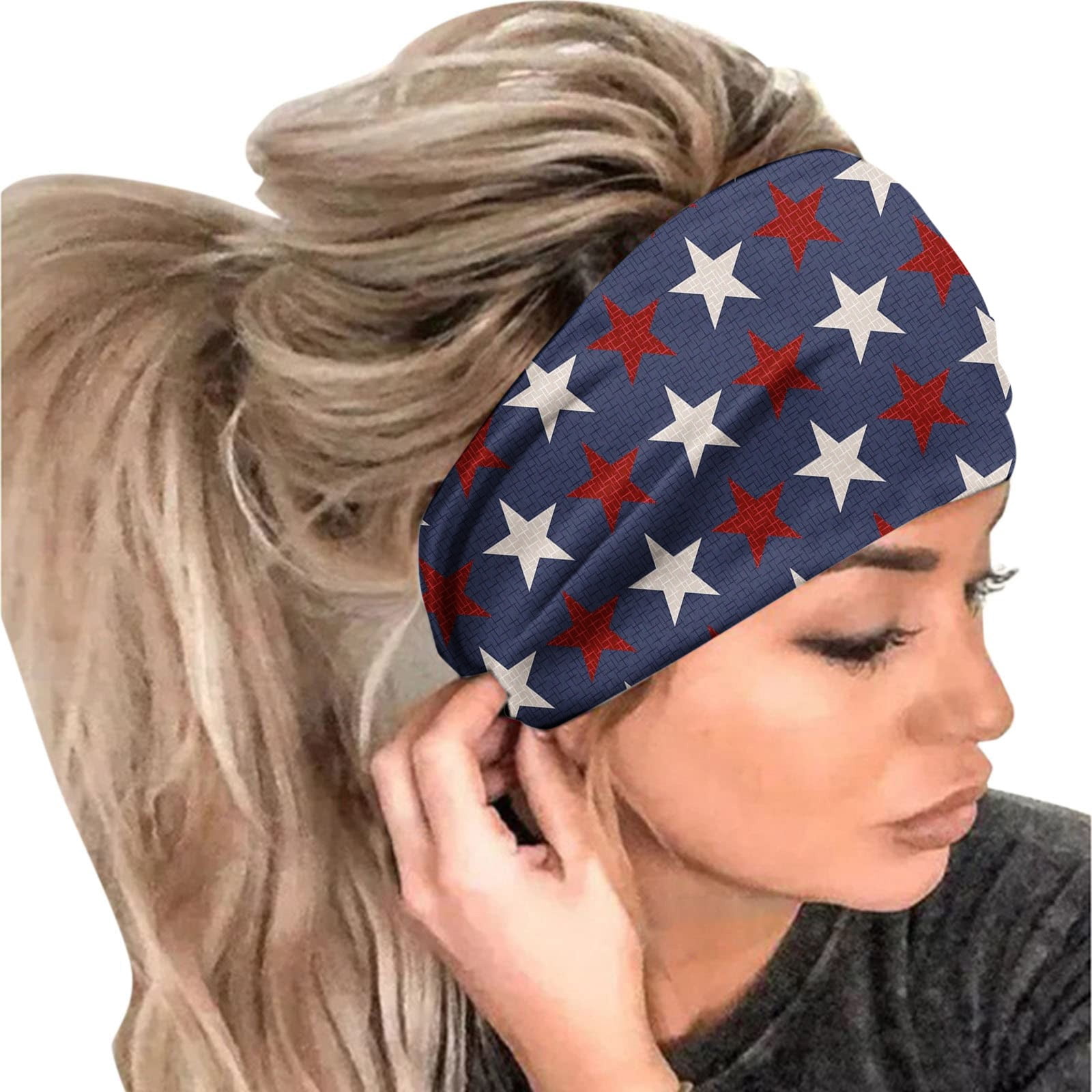 Odeerbi 4th of July Patriotic Headband for Women 2025 Fashion ...