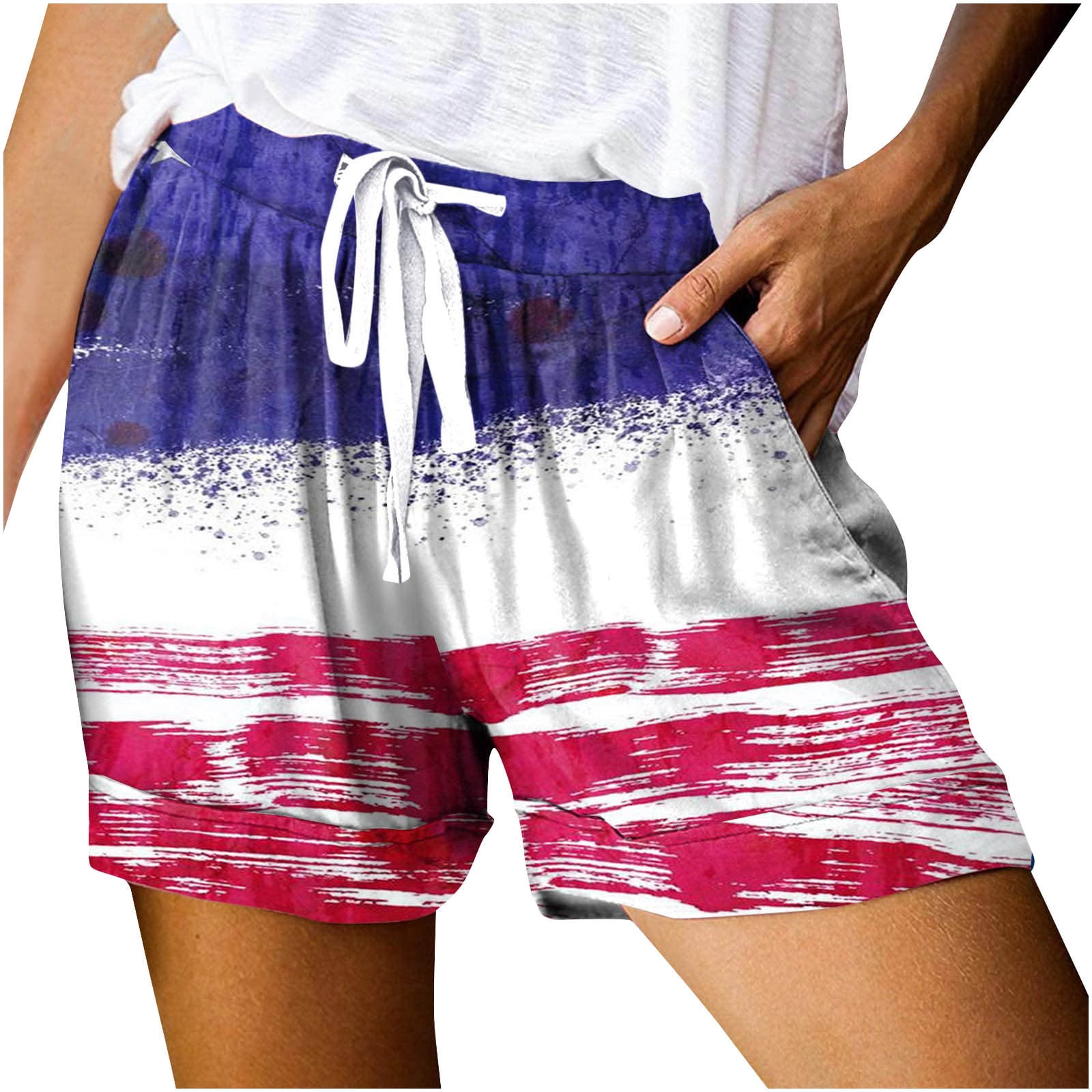 Odeerbi 4th of July Patriotic Shorts for Women 2025 Casual Independence ...
