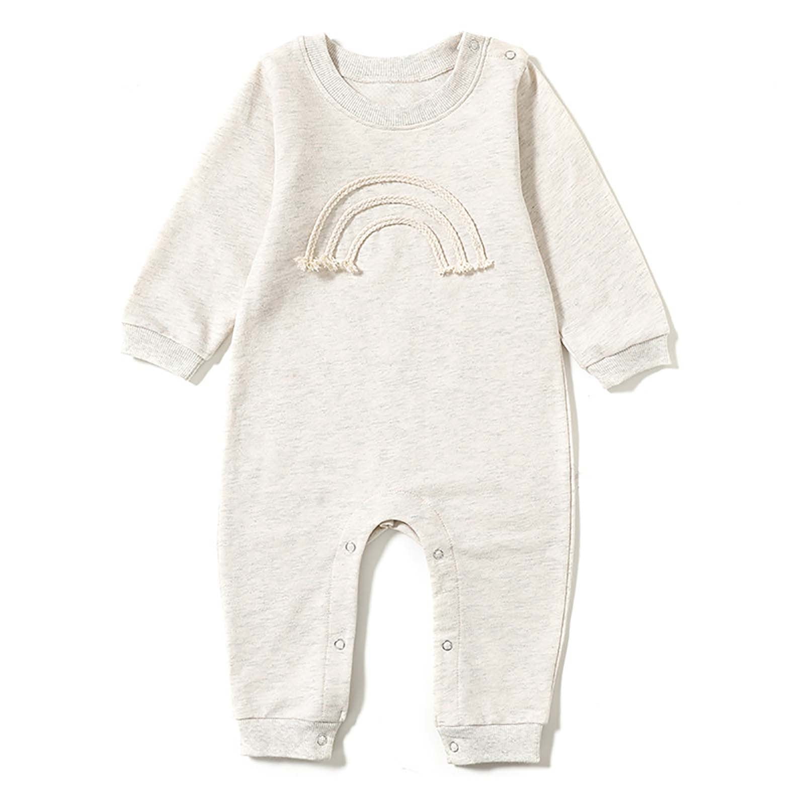 Odeerbi Baby Boys Girls Fall Winter Long Sleeve Romper Jumpsuit Cotton ...