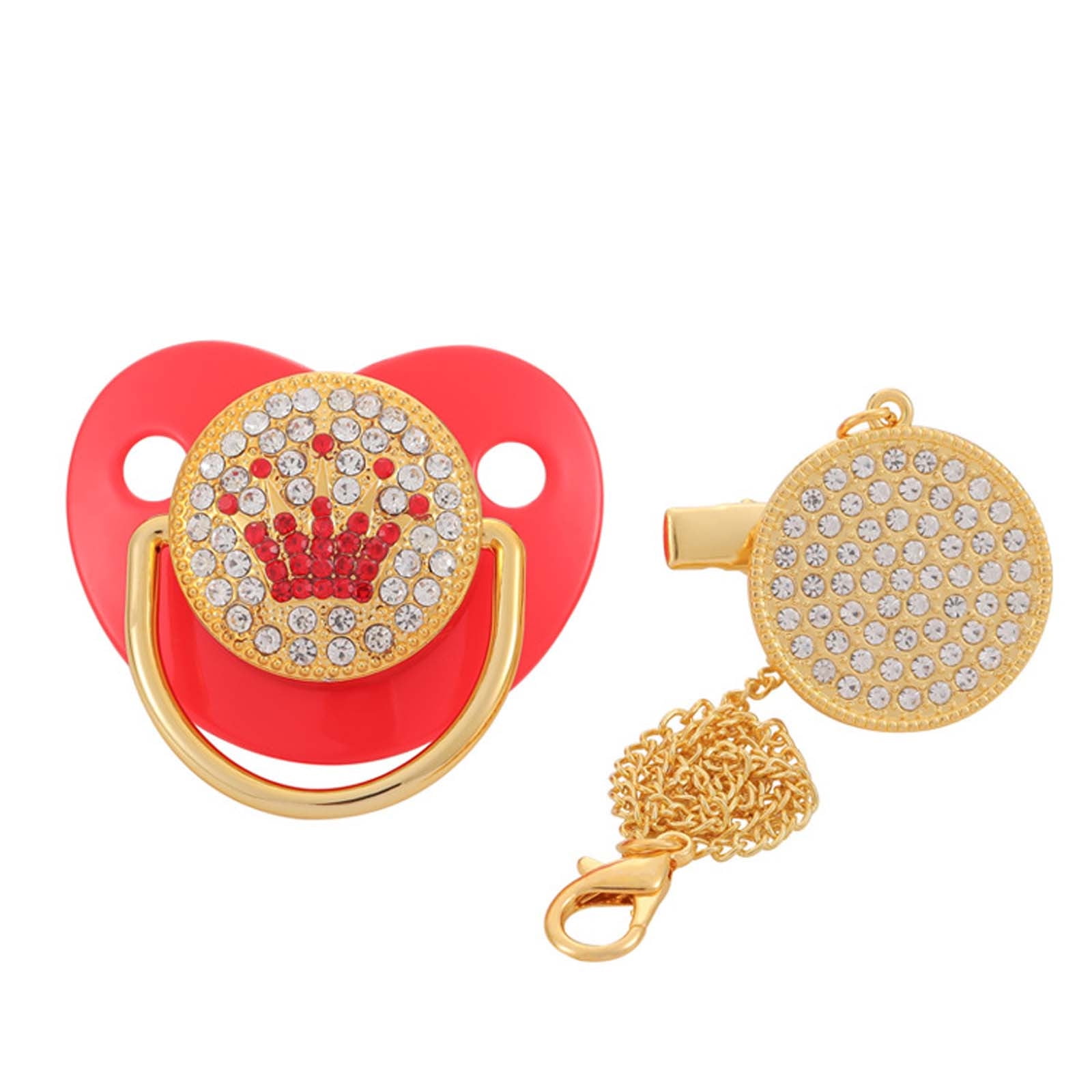 Odeerbi Pacifier Weaning Point Drill Crown With Chain Clip - Walmart.com